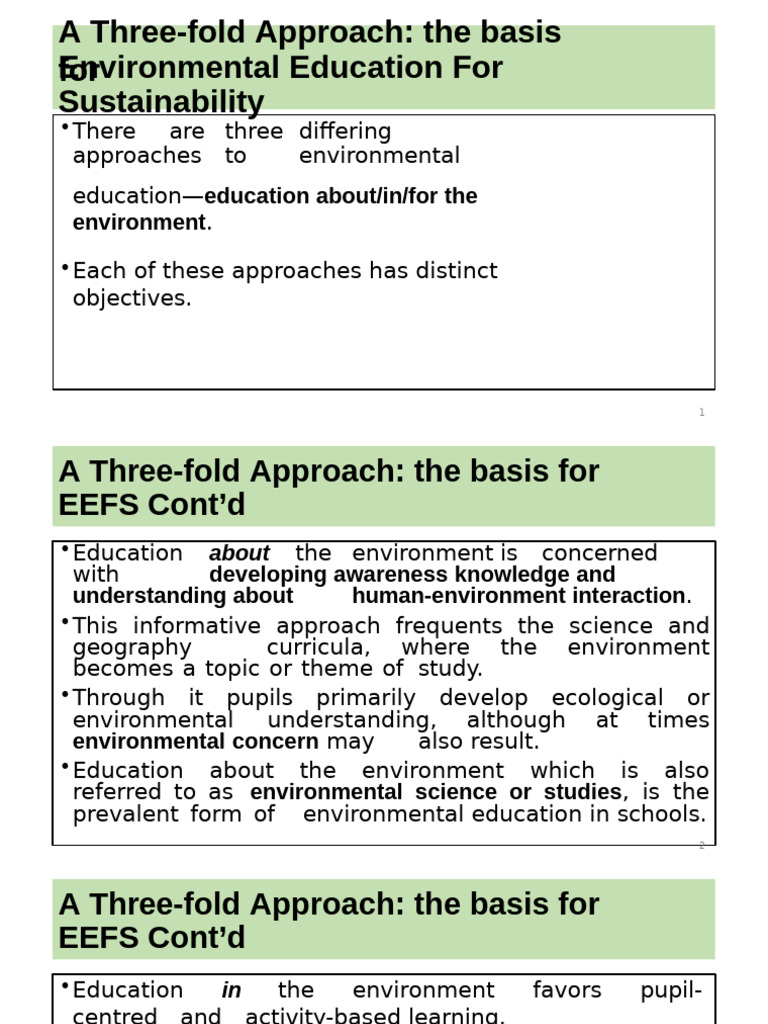 A Threefold Approach | PDF | Liberal Arts Education | Natural Environment