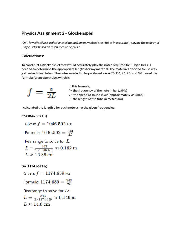 Sound waves Yr 11 Physics assignment | PDF | Sound | Pitch (Music)