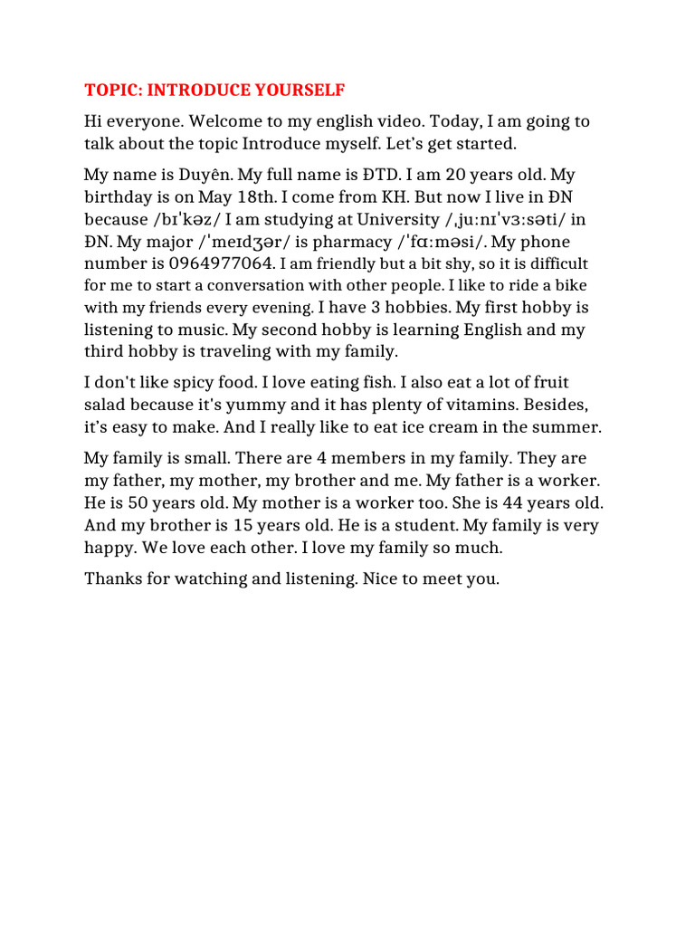 INTRODUCE-MYSELF | PDF