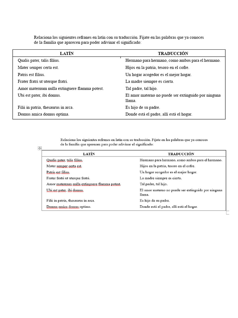 Actividad Refranes | PDF