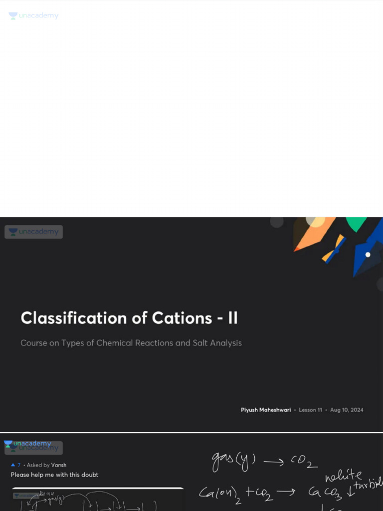 Classification of Cations II With Anno | PDF