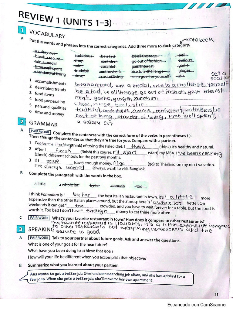 Review 1 Units 1-3 | PDF