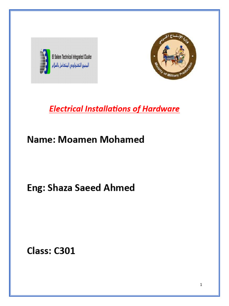 Electrical Installations of Hardware | PDF | Electrical Engineering | Building Engineering