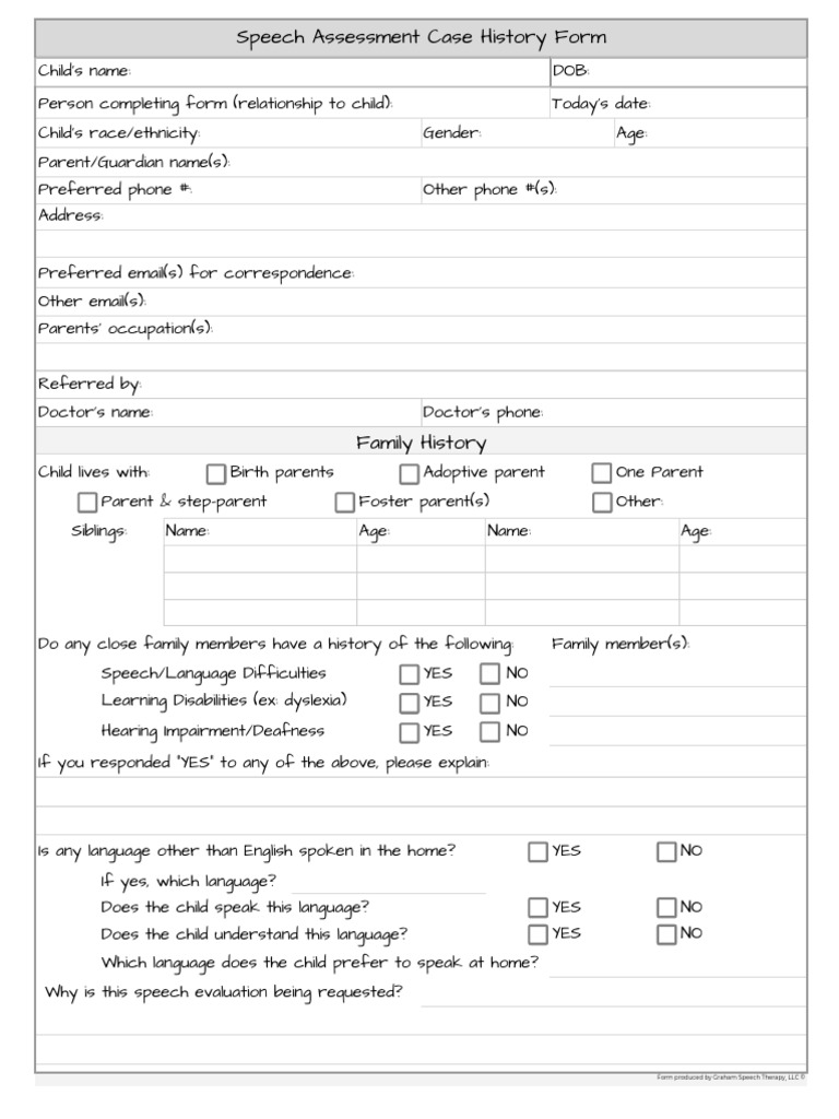 Case History | PDF | Speech | Parent