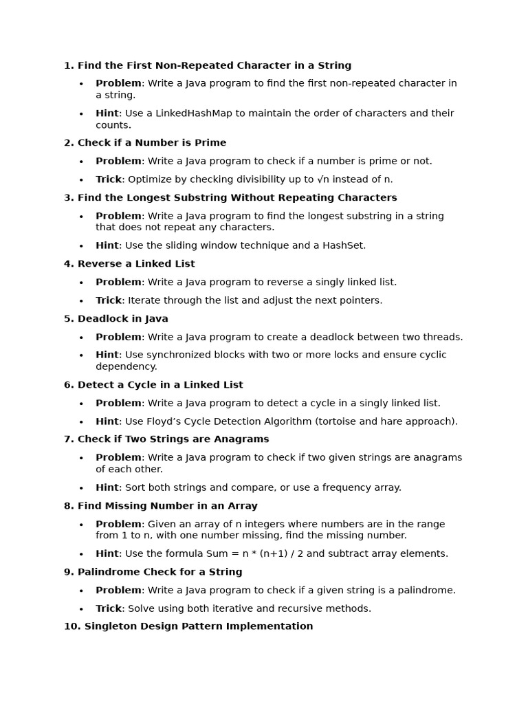Java Programming Challenges and Solutions | PDF | String (Computer ...