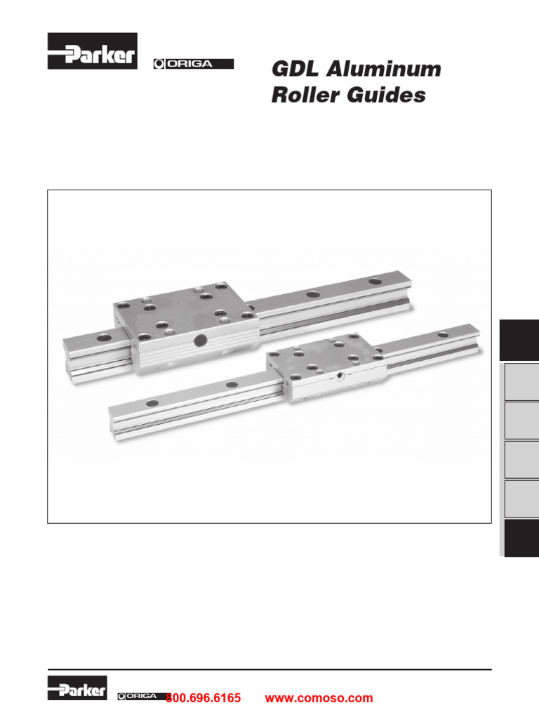 Parker Comoso 0900P E GDL Aluminum Roller Guides | PDF | Bearing ...