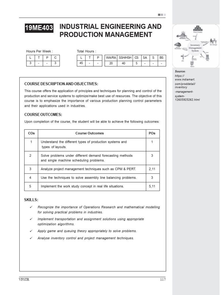 19ME403 | PDF | Industrial Engineering | Forecasting