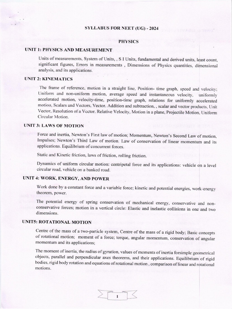 Syll 2 | PDF | Force | Newton's Laws Of Motion