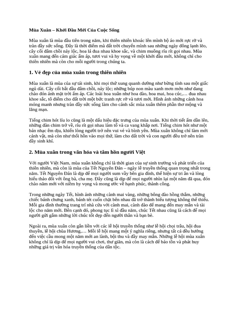 mùa xuân | PDF