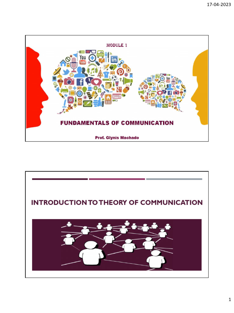 Fundamentals of Communication Theory | PDF | Nonverbal Communication ...