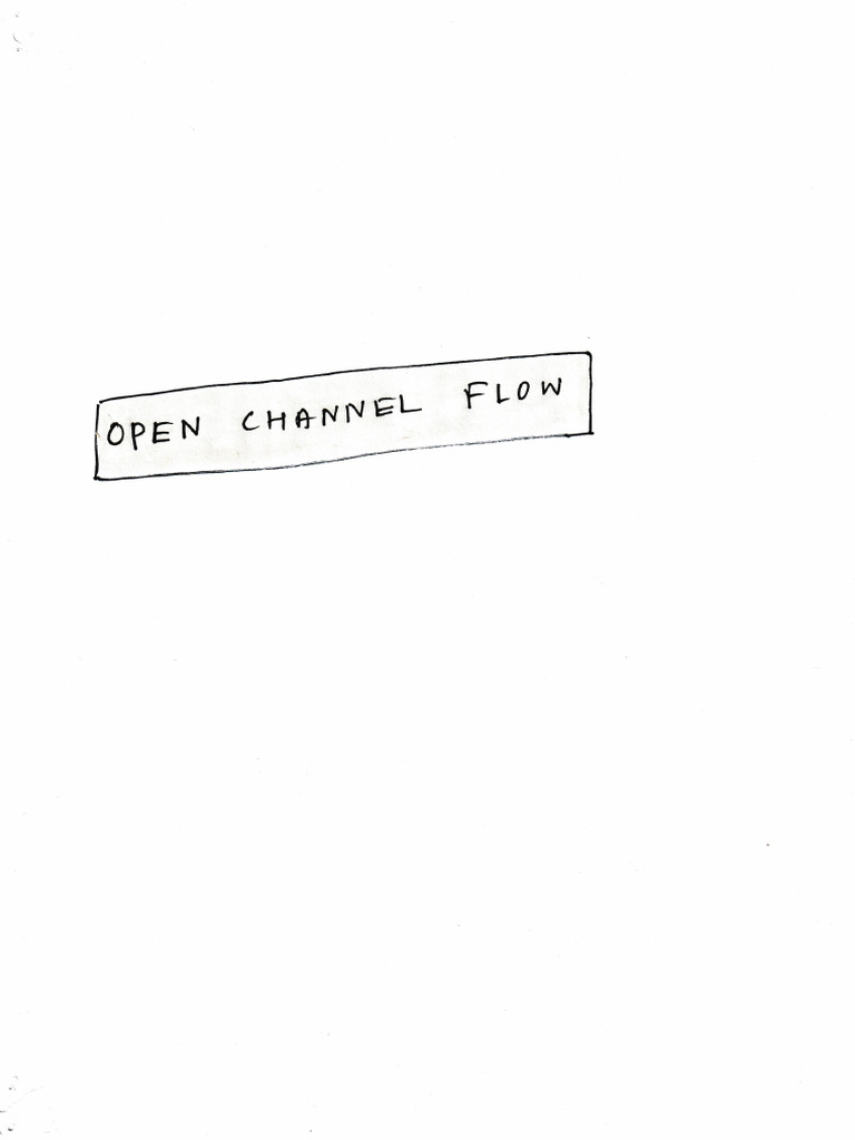 Open Channel Flow | PDF