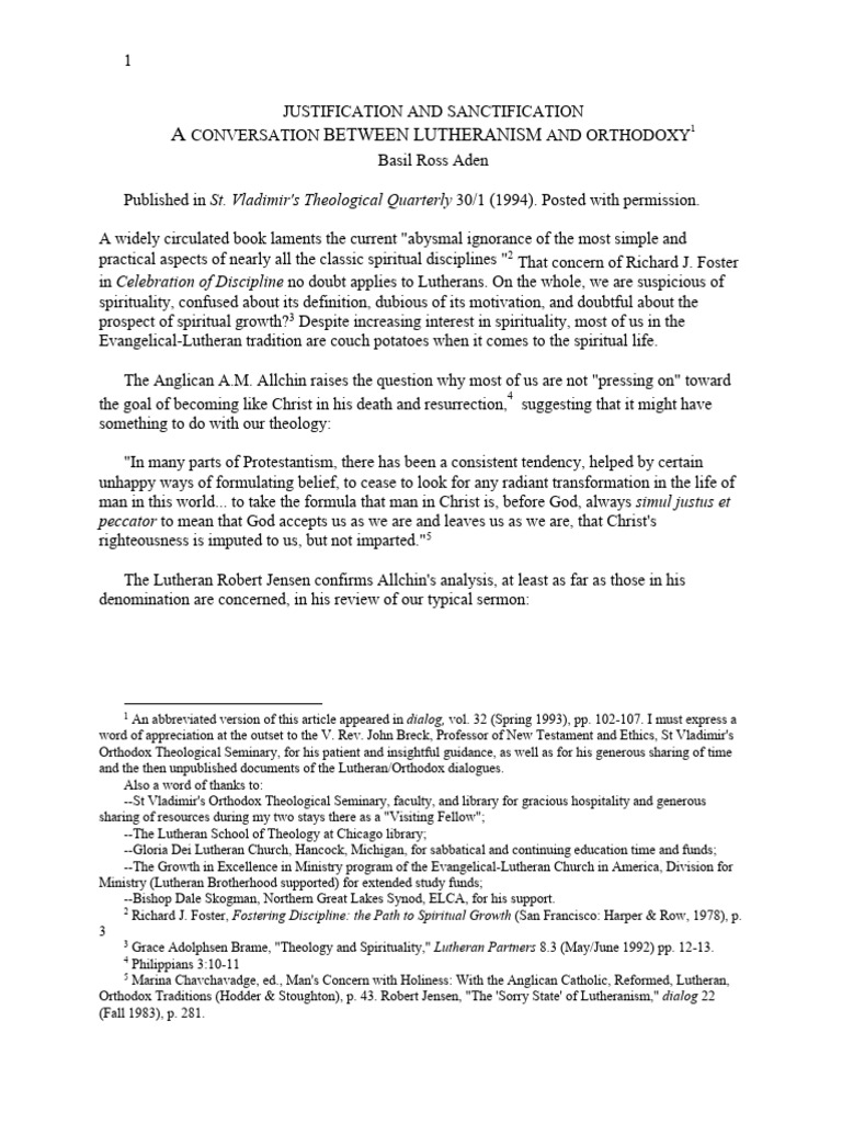 Justification and Sanctification by Permission | PDF | Justification (Theology) | Grace In ...