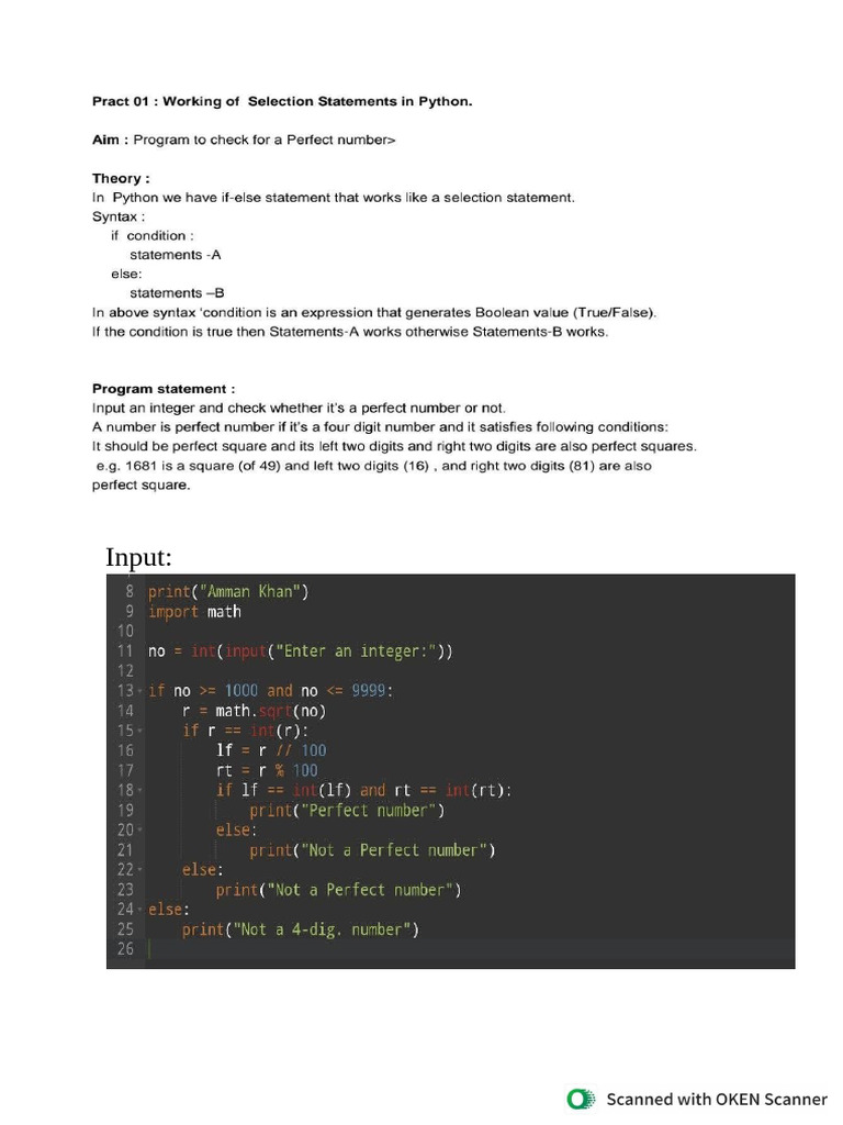 Amman Python Experiment-1 | PDF | Technology & Engineering