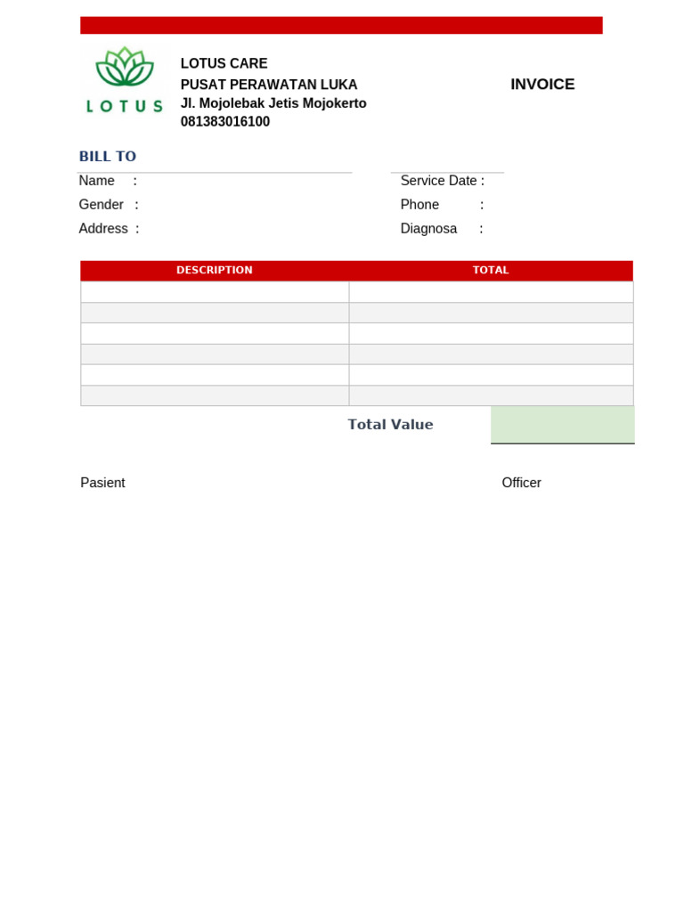 Invoice Lotus Care | PDF