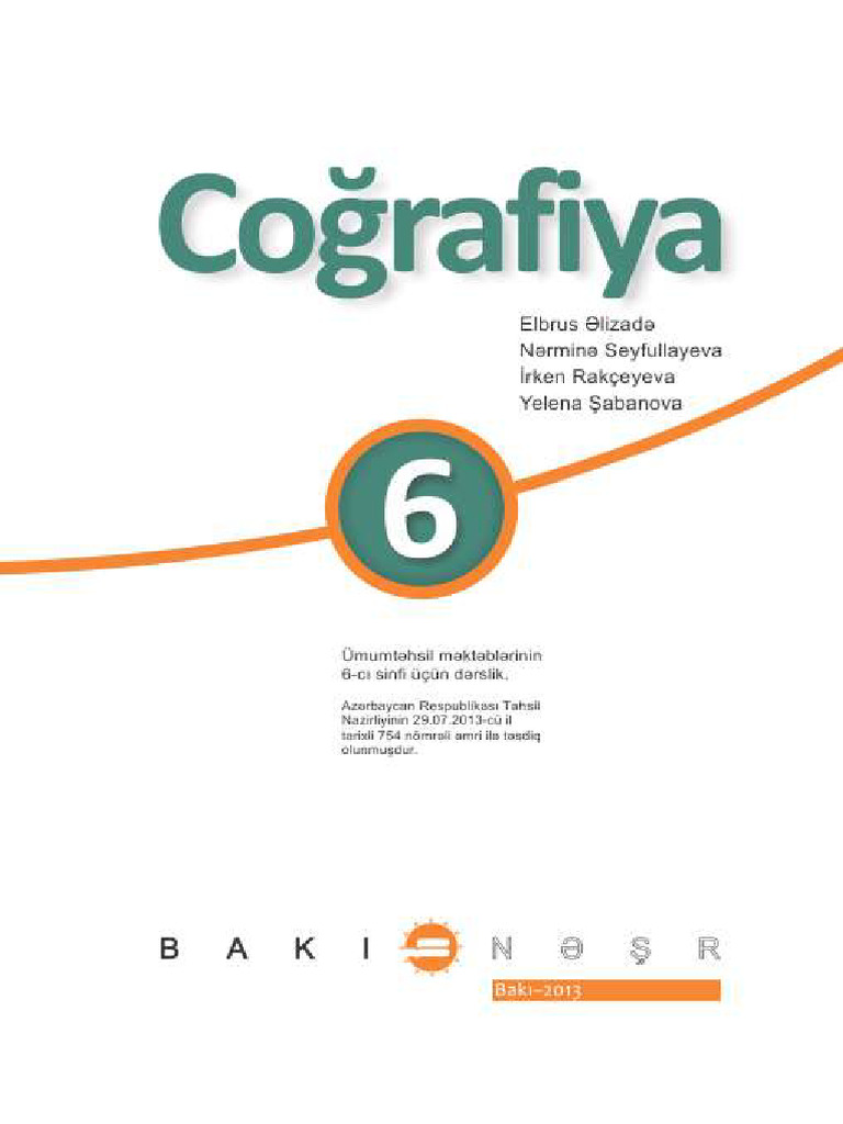 Cografiya 6ci Sinif Derslik | PDF