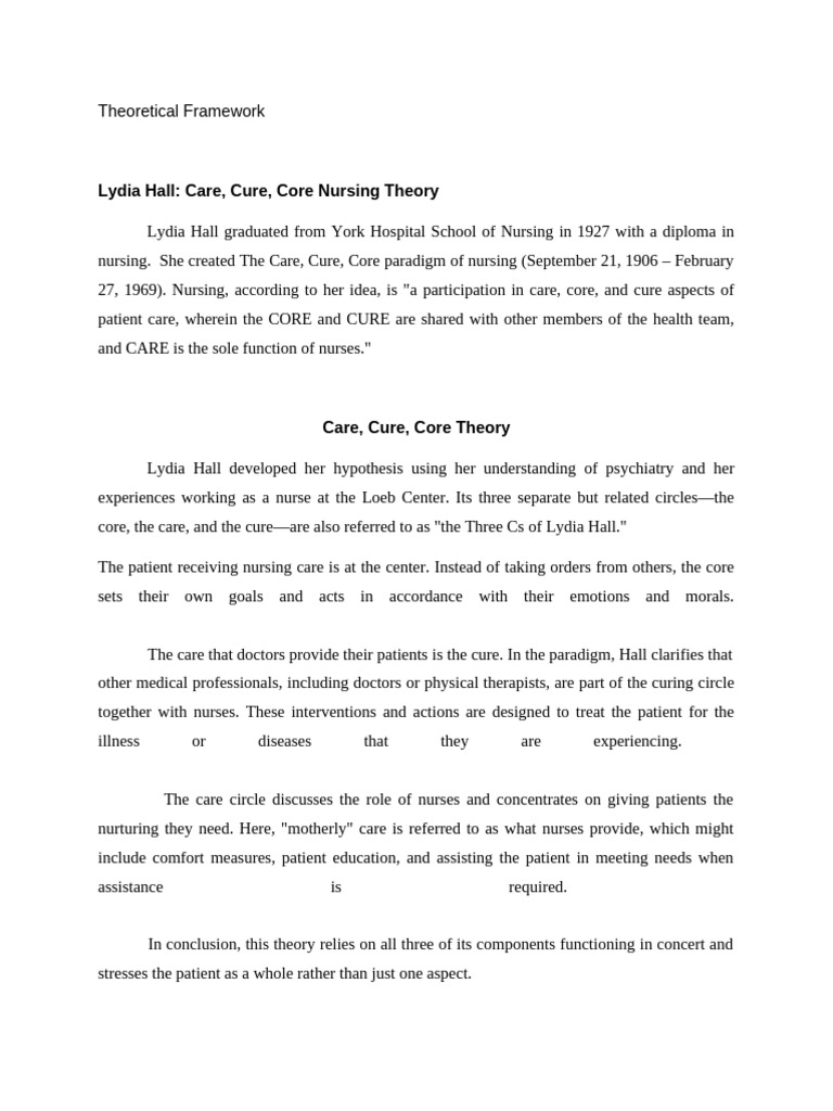 Theoretical Framework | PDF | Nursing | Theory