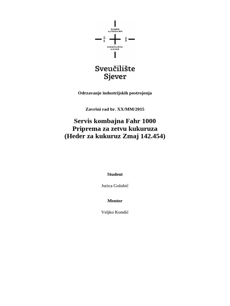 Heder Za Kukuruz | PDF