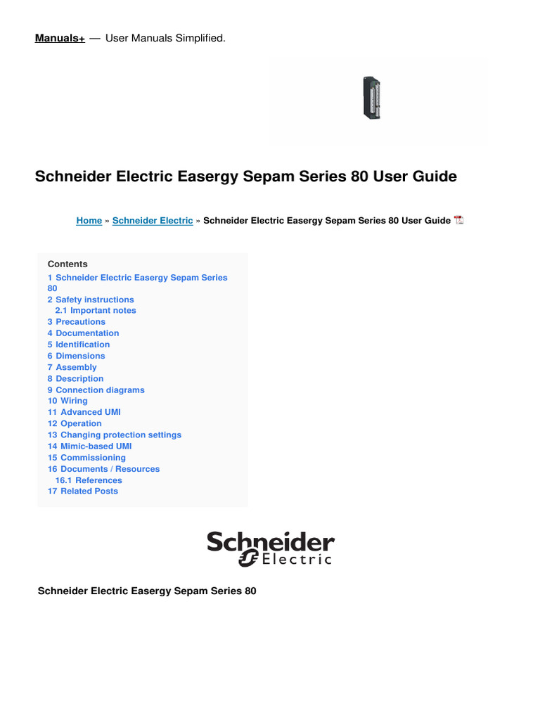 Easergy Sepam Series 80 Manual | PDF | Electrical Connector ...