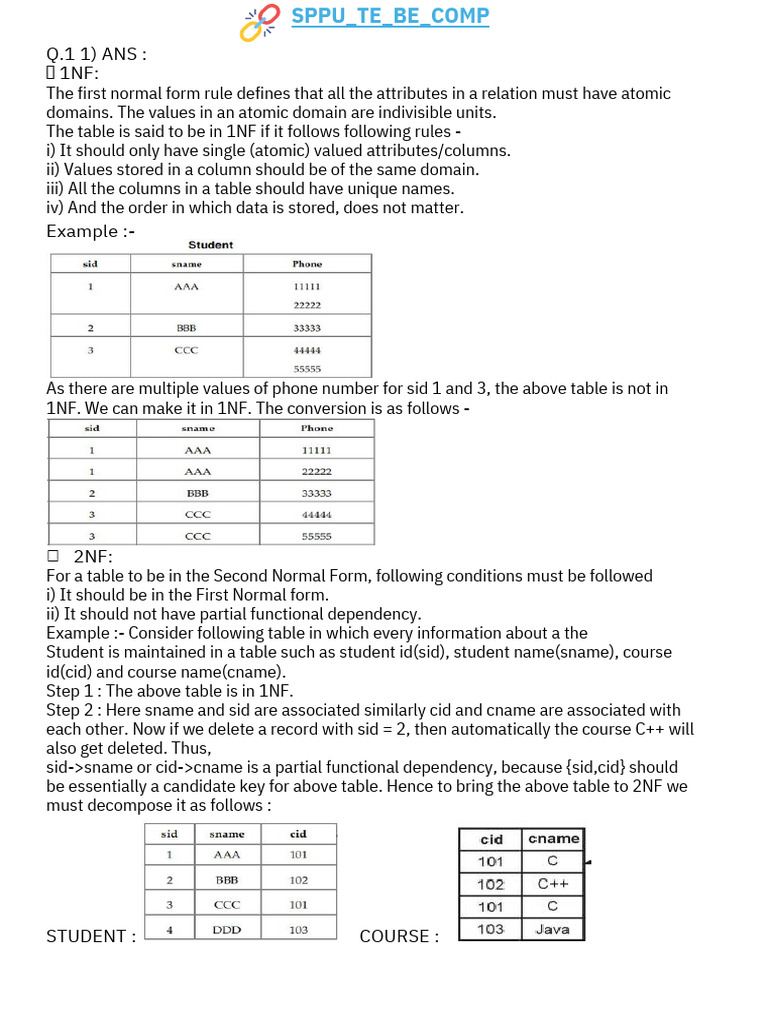 DBMS ENDSEM Solved Question Paper | PDF | Relational Database | Databases