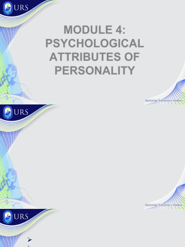 Module 4 Psychological Attributes of Personality | PDF | Self Esteem ...