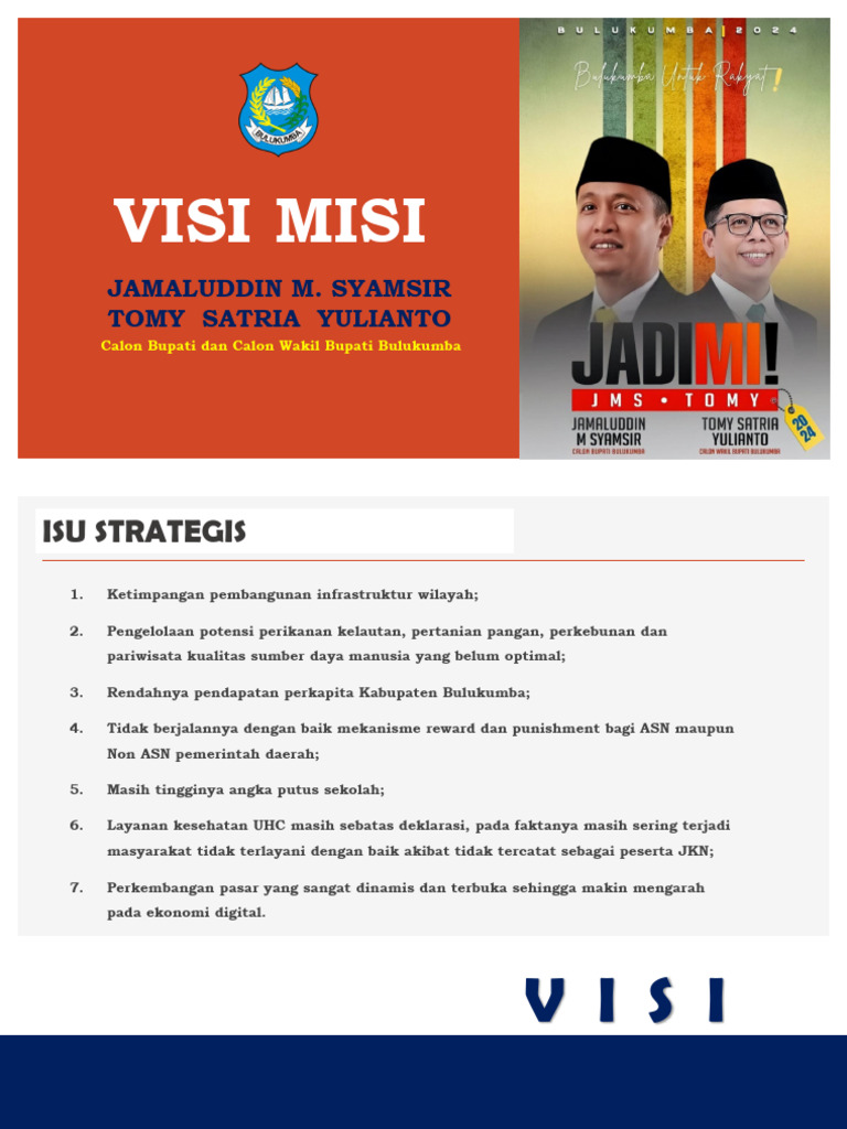Visi Misi Pembangunan Bulukumba 2024 | PDF
