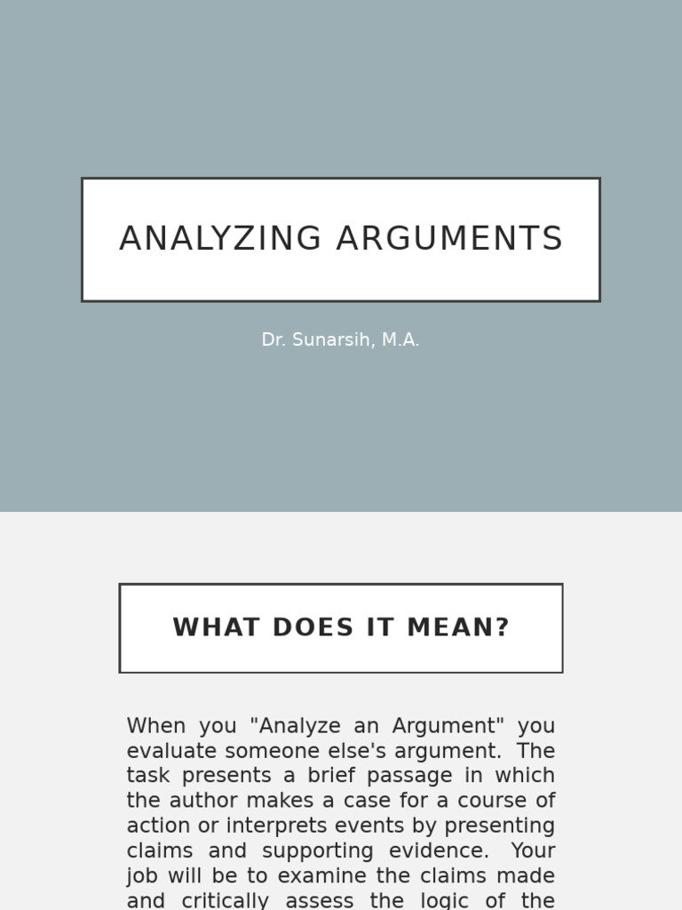 Analyzing Argument Pdf Argument Logic