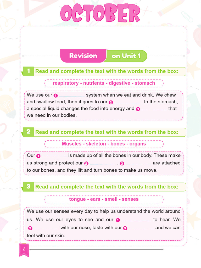 Connect Plus 4 - October Revision | PDF | Senses