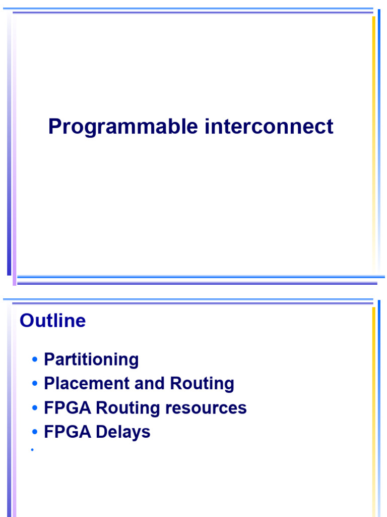 Programmable Interconnect Ppt Pdf Field Programmable Gate Array Digital Technology