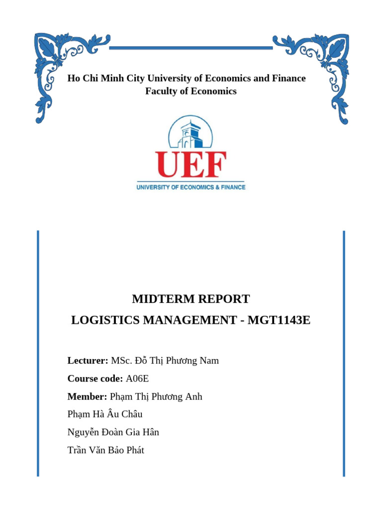 CFS and Logistics Management Report | PDF | Cargo | Containerization