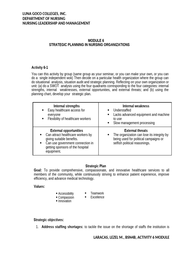 Laracas Lezel M Bsn4b Activity 6 Module | PDF | Audit | Nursing