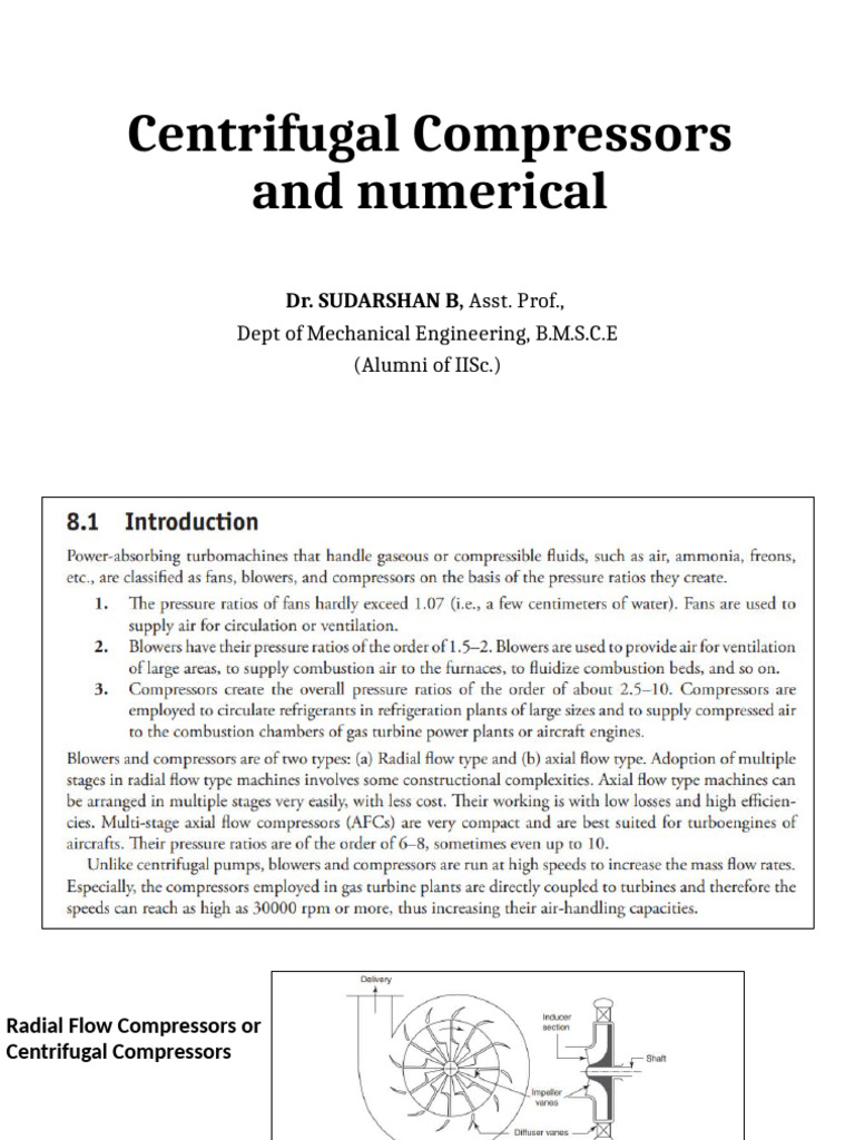 Centrifugal Compressor and numerical | PDF