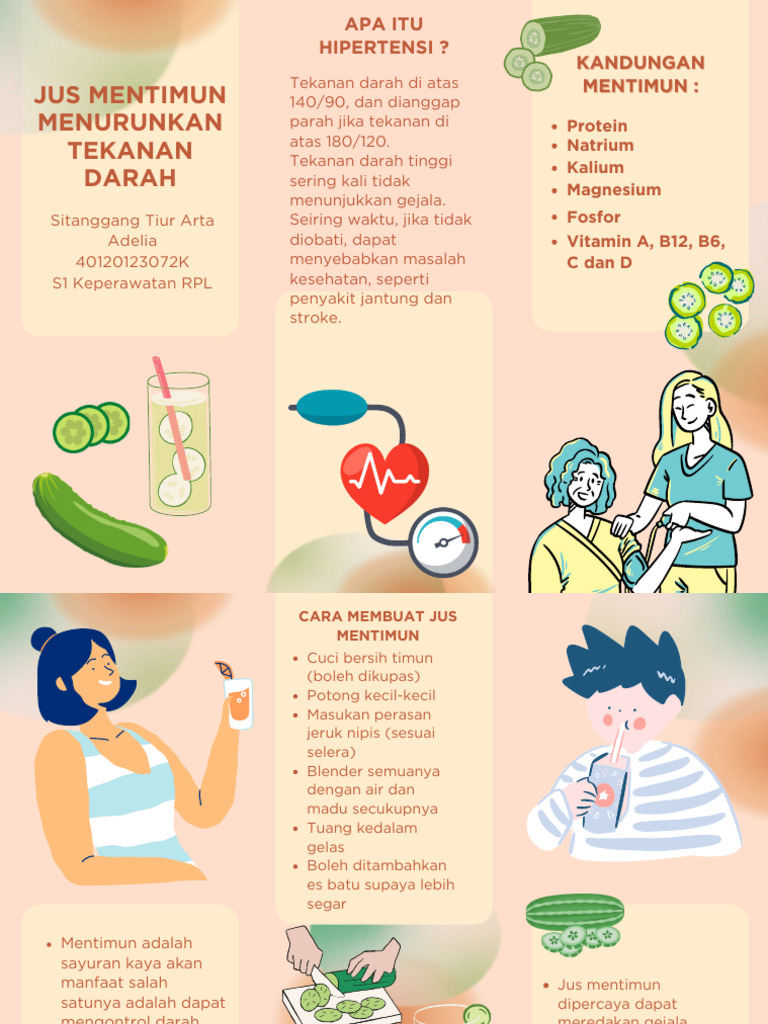 Leaflet Jus Timun Untuk Hipertensi | PDF