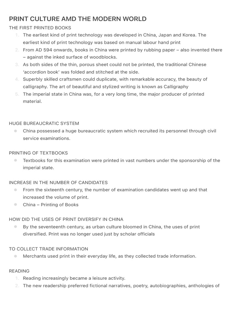Print Culture Amd The Modern World | PDF | Books | Printing Press