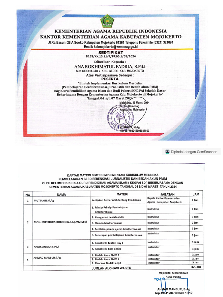 Sertifikat 2024 | PDF