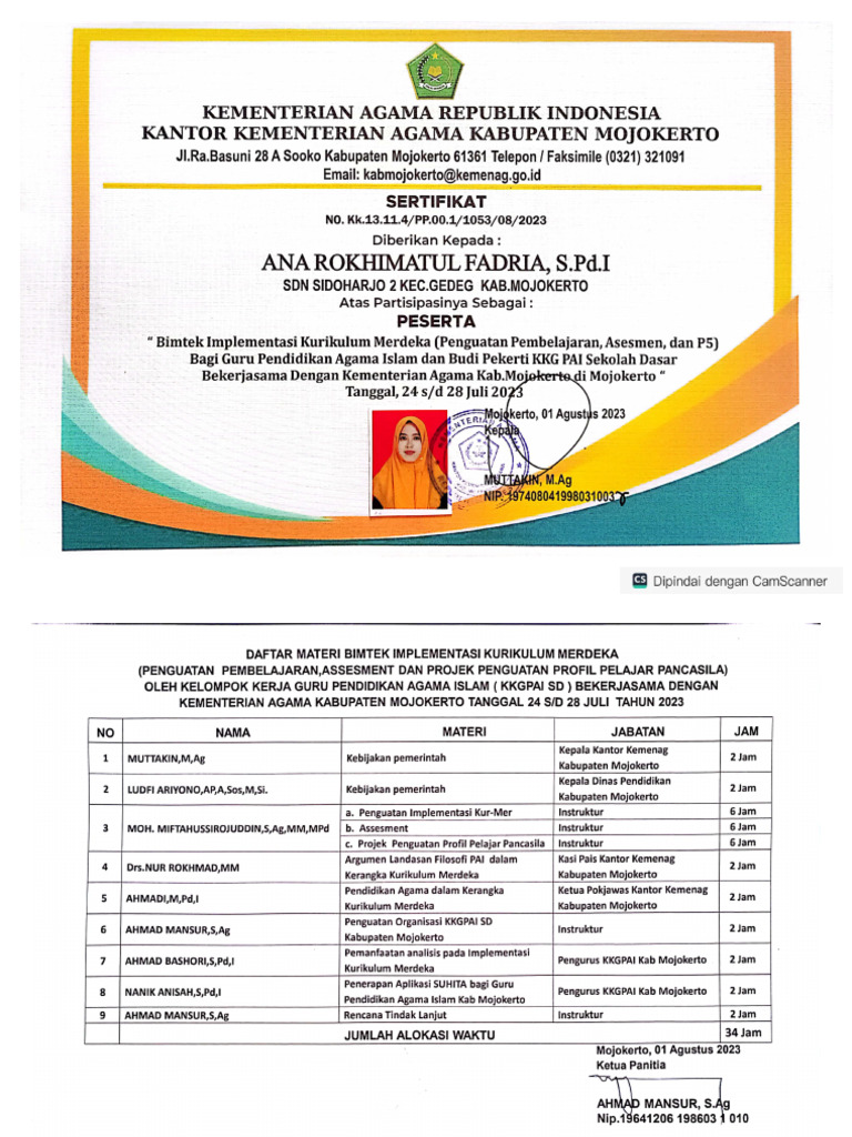 Sertifikat 2023 | PDF