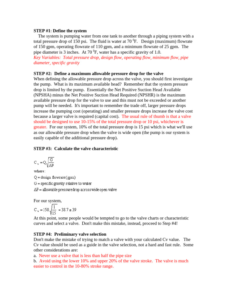 Control Valve Sizing | PDF | Valve | Pump
