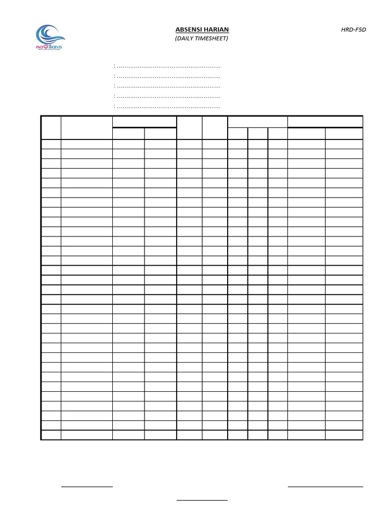 Form Absensi 27 - 26 ISM | PDF