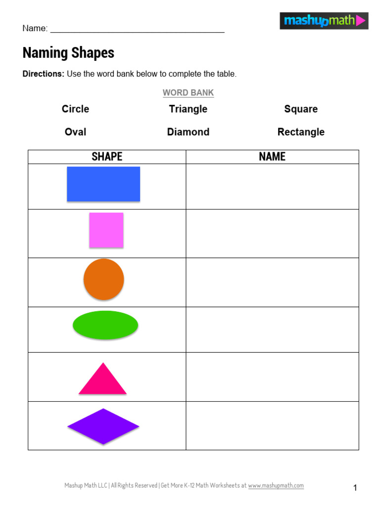Naming Shapes | PDF