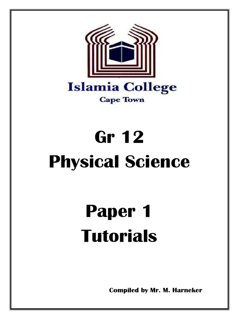 2023 GR 12 Physics Tutorials - Paper 1 | PDF | Theoretical Physics | Mechanics