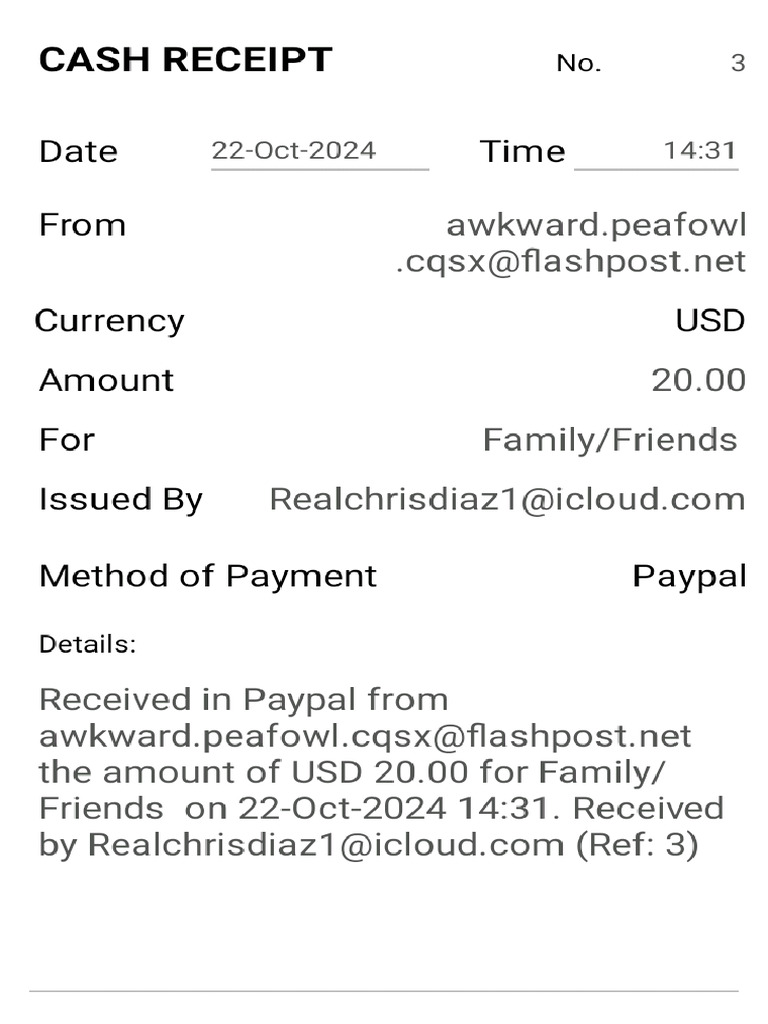 PayPal Receipt 3 202410230003 | PDF