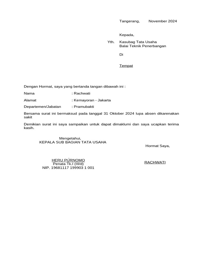 Lupa Absen Wati | PDF