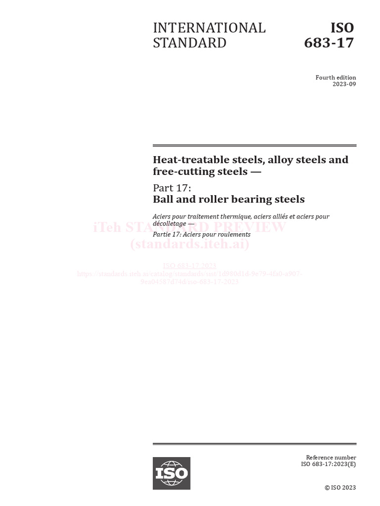 ISO-683-17-2023 | PDF | International Organization For Standardization | Heat Treating