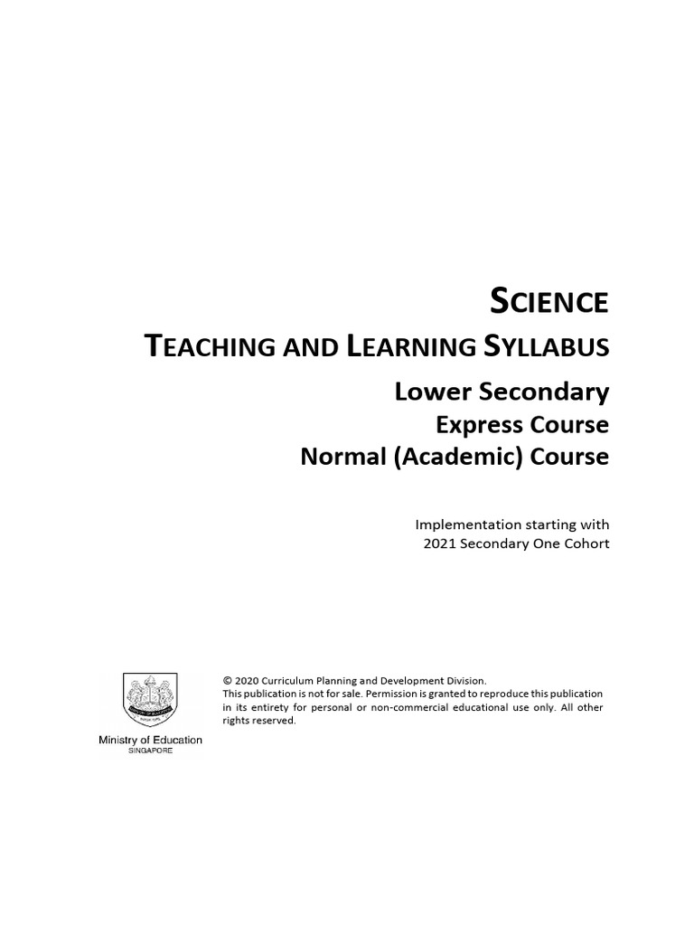 LS Science EN SOW Syllabus 2021 Onwards | PDF | Science | Learning