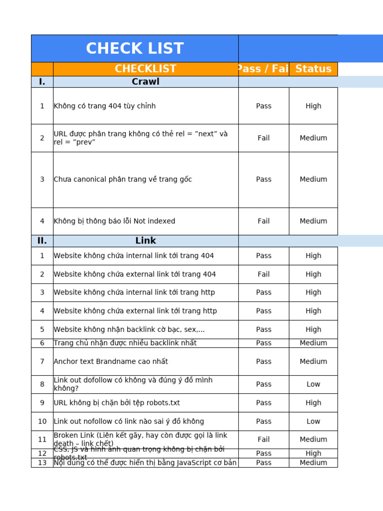 Checklist Technical SEO | PDF