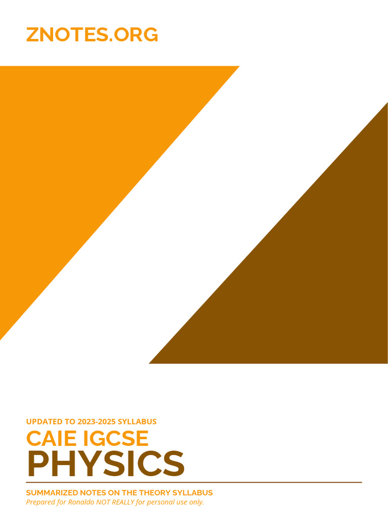 Caie Igcse Physics 0625 Theory 66c08a92e446f832d7597c6b 849 | PDF ...