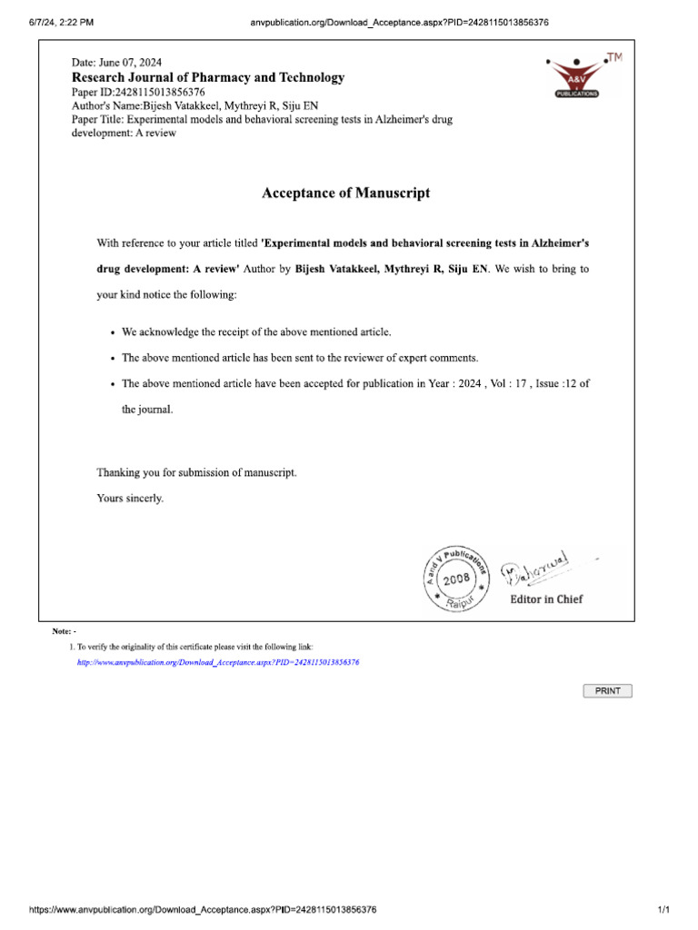 Rjpt Acceptance | PDF