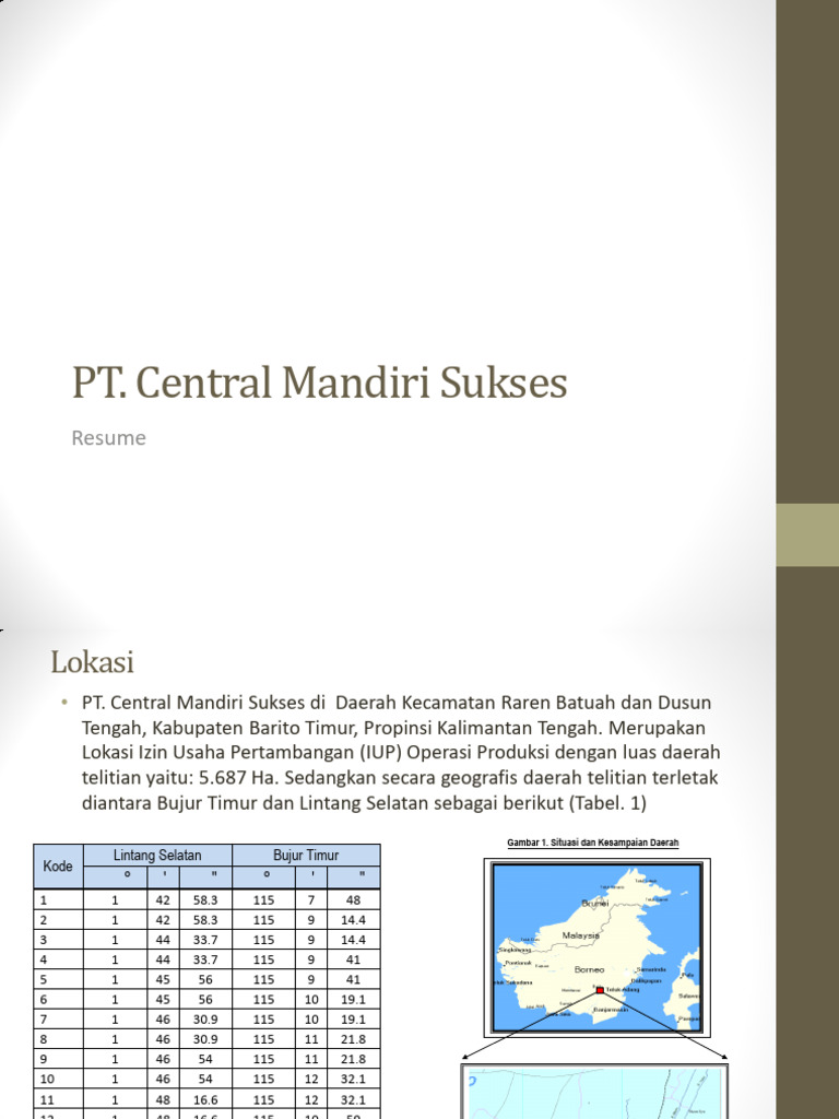 Resume PT. Central Mandiri Sukses | PDF | Statistical Analysis ...
