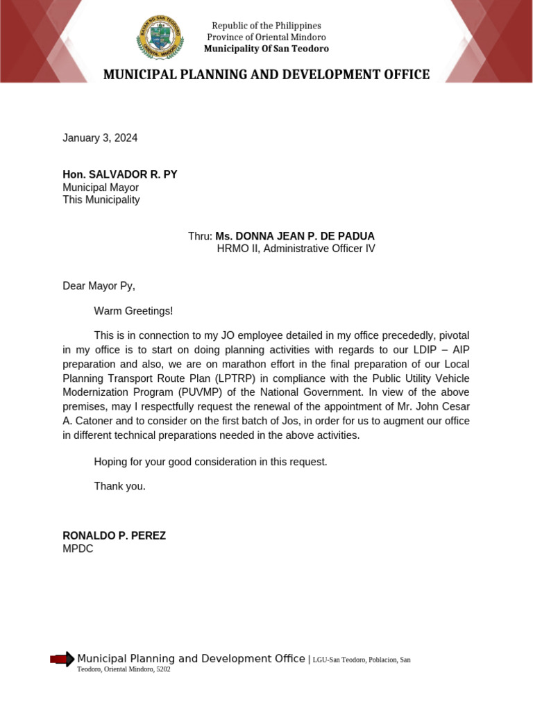 letter renewal of appointment | PDF