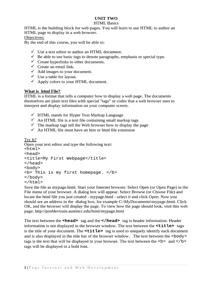 CH-2 | PDF | Html Element | Hyperlink