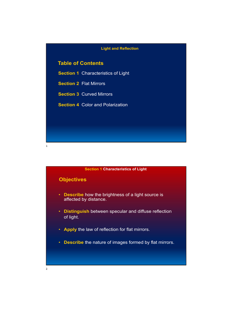 Understanding Light and Mirror Reflection | PDF | Mirror | Sphere